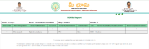 Meebhoomi AP (మీ భూమి) 1B, Adangal @ meebhoomi.ap.gov.in